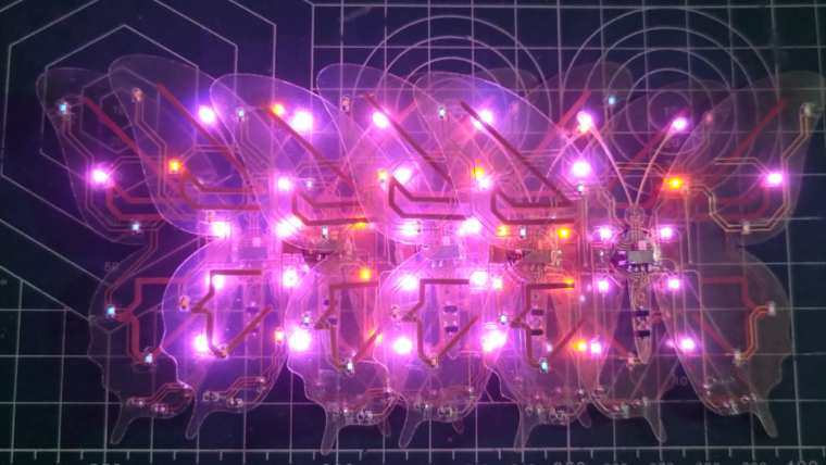JLCPCB 투명 FPC로 구현한 빛나는 LED 나비